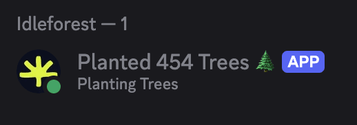 Discord Bot | IdleForest - Grow Your Server's Forest